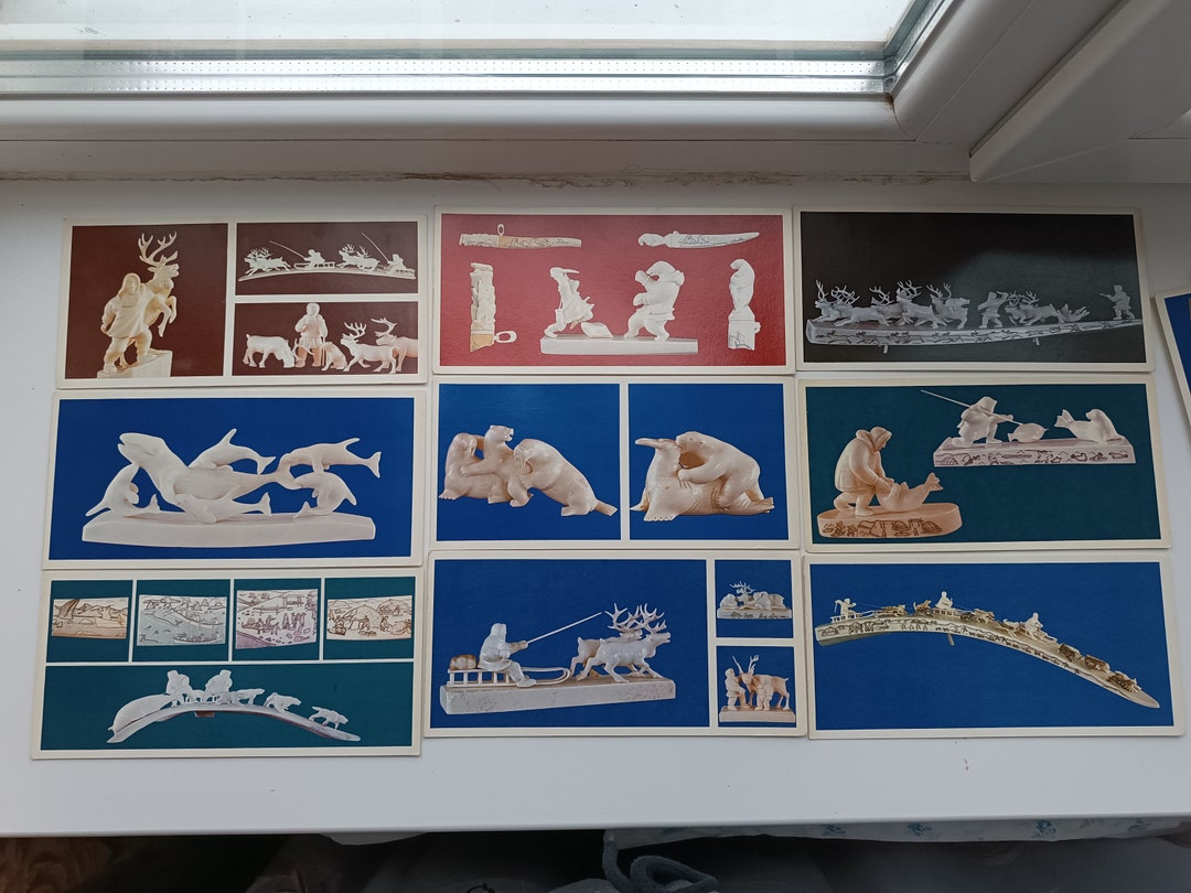 27 Postcards "the Art of Ivory Carvers From Chukotka" Inuit. - Etsy