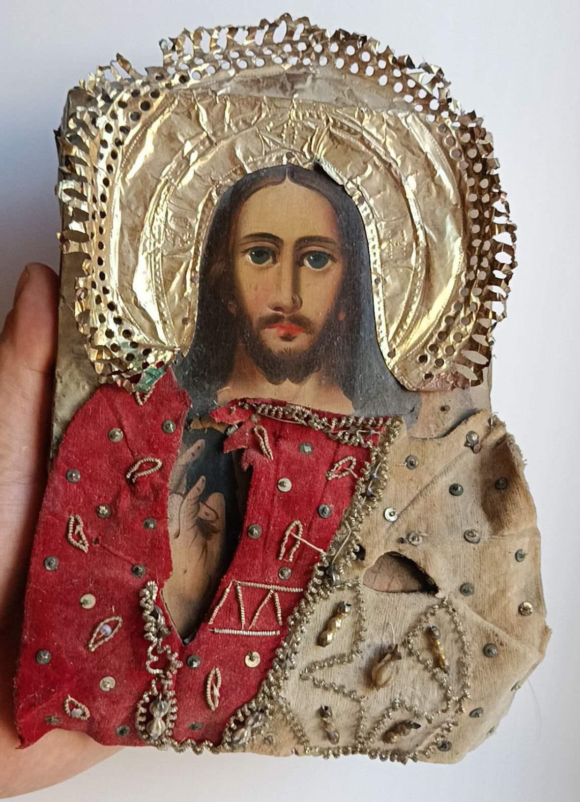 Jesus Christ Antique Orthodox Hand Painted Icon 19 C. - Etsy