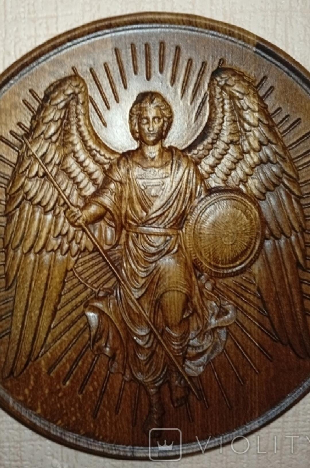Archangel Michael Modern Russian Hand Crafted Wooden Icon / Russian ...