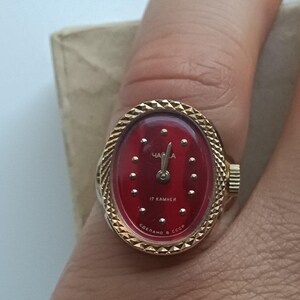 Absolutely New Woman's Ring Watch "chaika" / Gold Plated Watch for ...