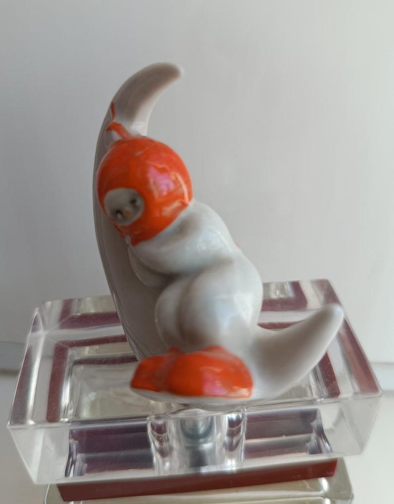 70s VERY RARE Vintage Porcelain Cosmonaut on the Moon Figurine ...