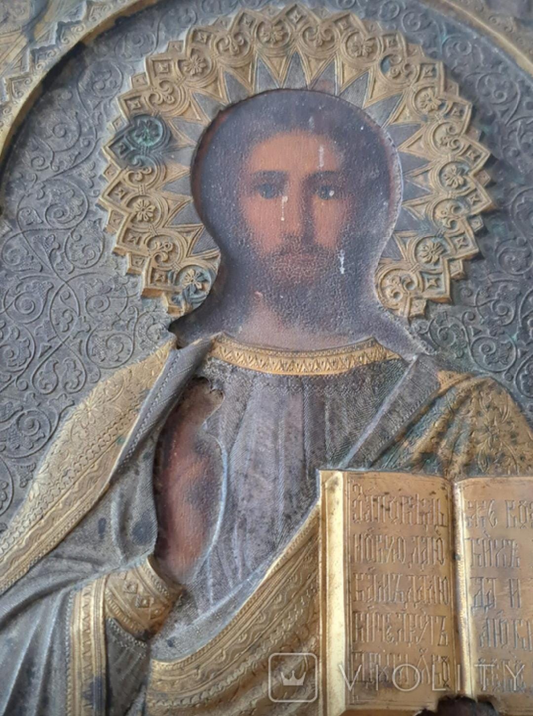 Jesus Christ Antique Russian Orthodox Hand Painted on Wood Icon 19c ...