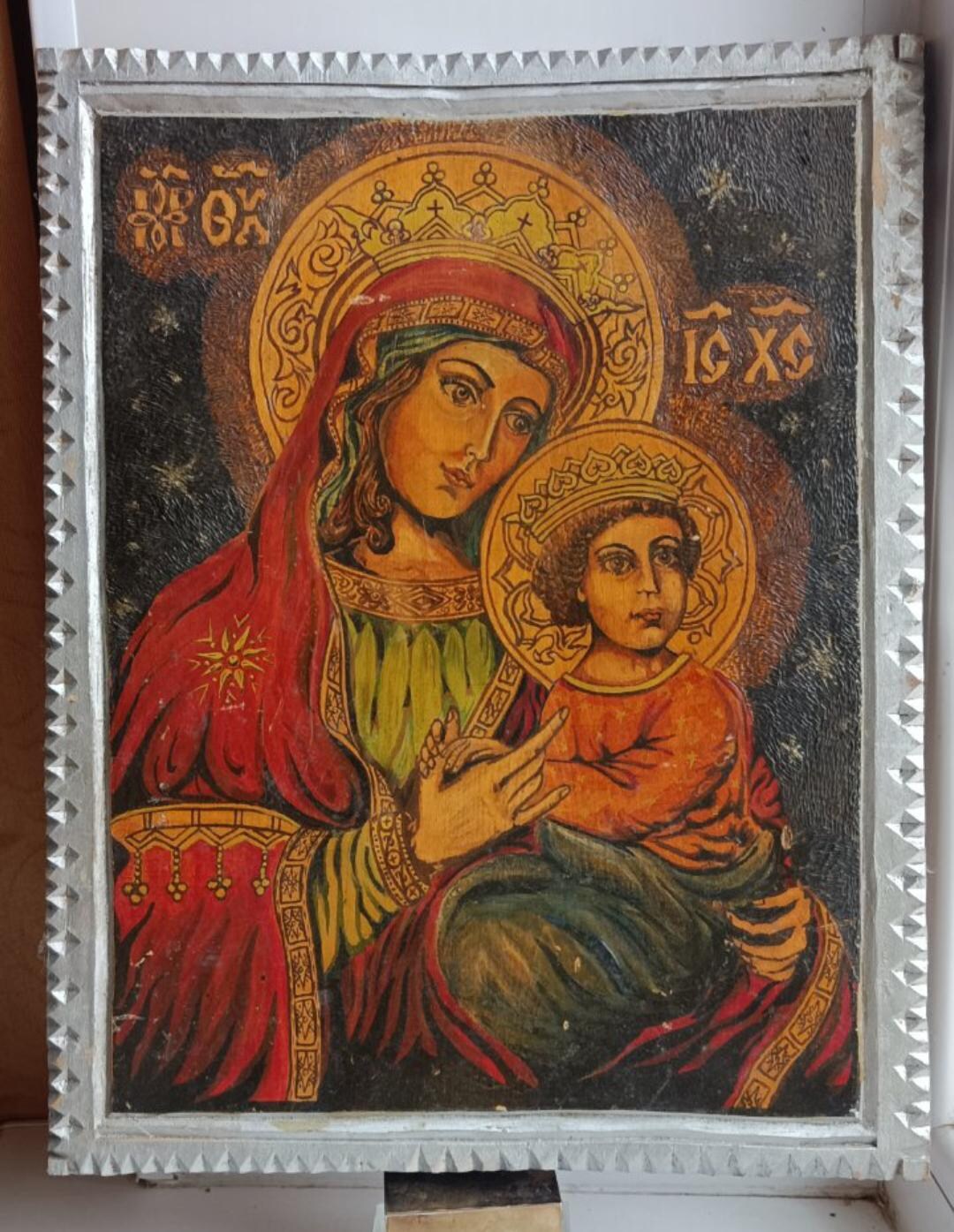 Modern Russian Prisoner Artwork Icon mother of God Helper / Gift for ...