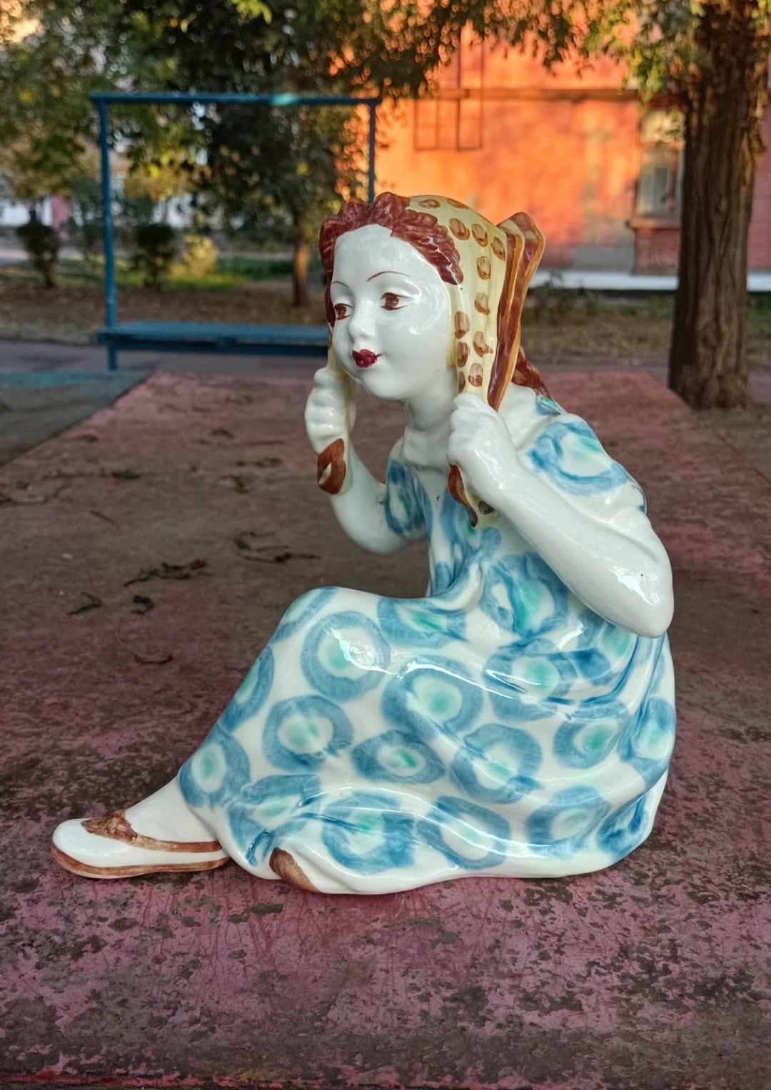 Soviet Faience ZIK Figurine "veterok" (the Breeze) by M.P. Kholodnaya ...