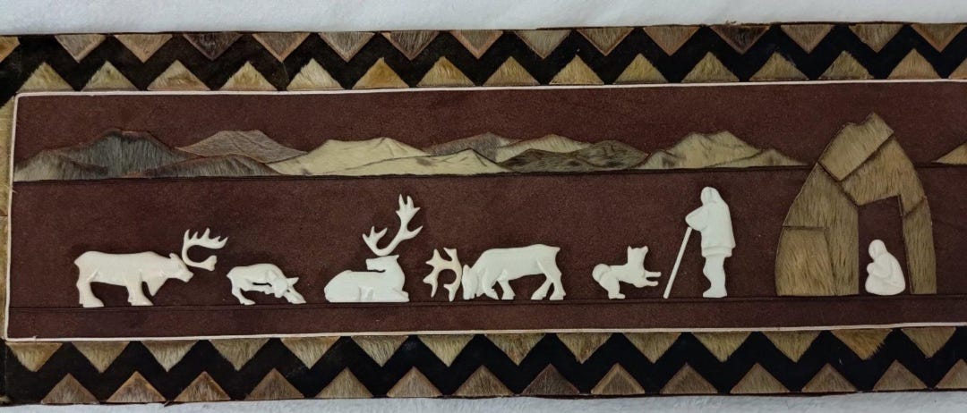 Wall Panel Inuit Eskimo Yupik "inuit's Life" - Inuit Panel. ( 3 ). - Etsy