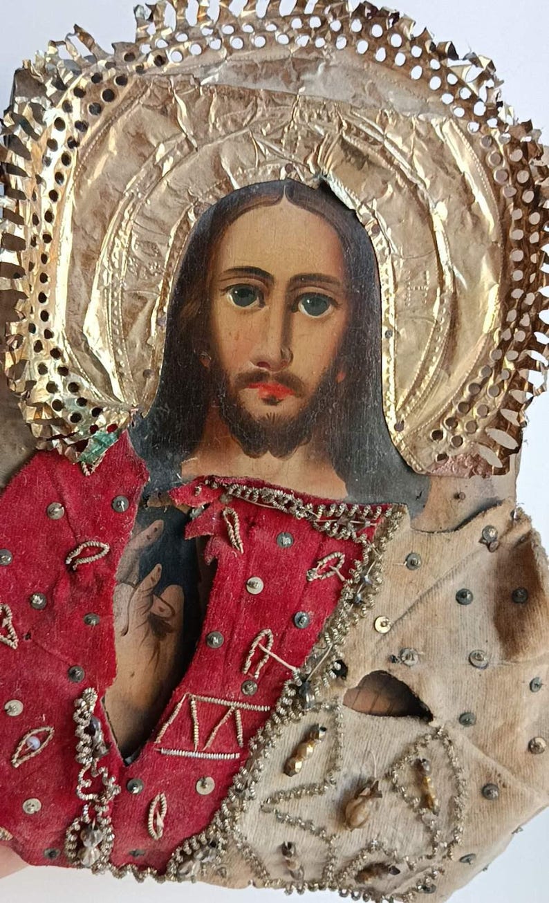 Jesus Christ Antique Orthodox Hand Painted Icon 19 C. - Etsy