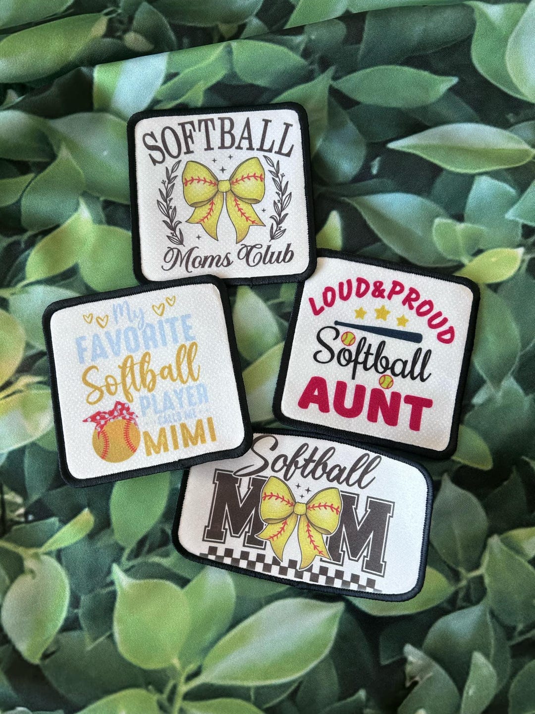 Softball Patches- Softball Mom- Softball Moms Club- Loud and Proud Softball Aunt- My Favorite ...