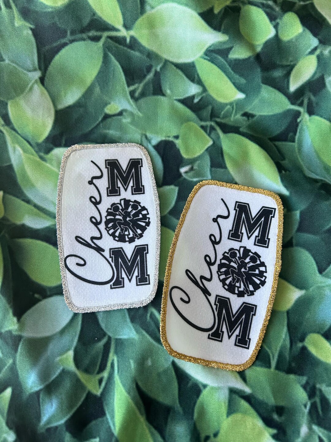 Cheer Mom Patch: Gold or Silver Sparkle, Iron On - Etsy