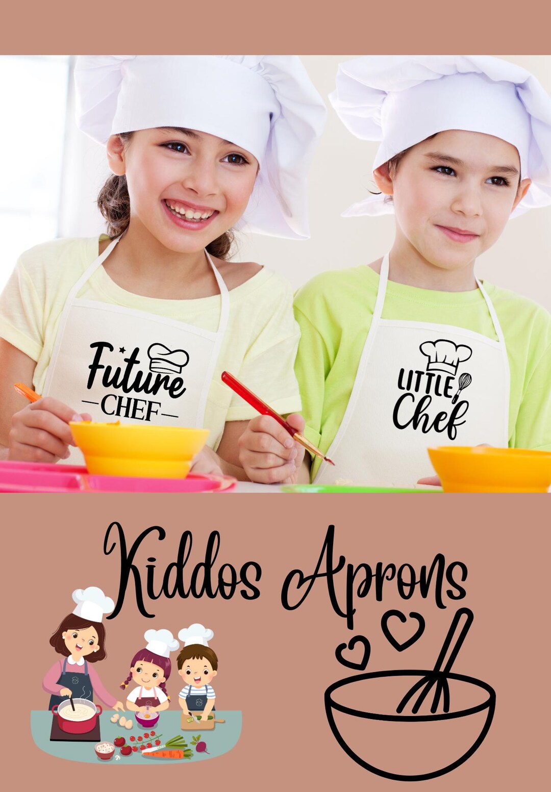 Kids Apron- Future Chef- Little Chef- Fun Apron- Custom Aprons - Etsy