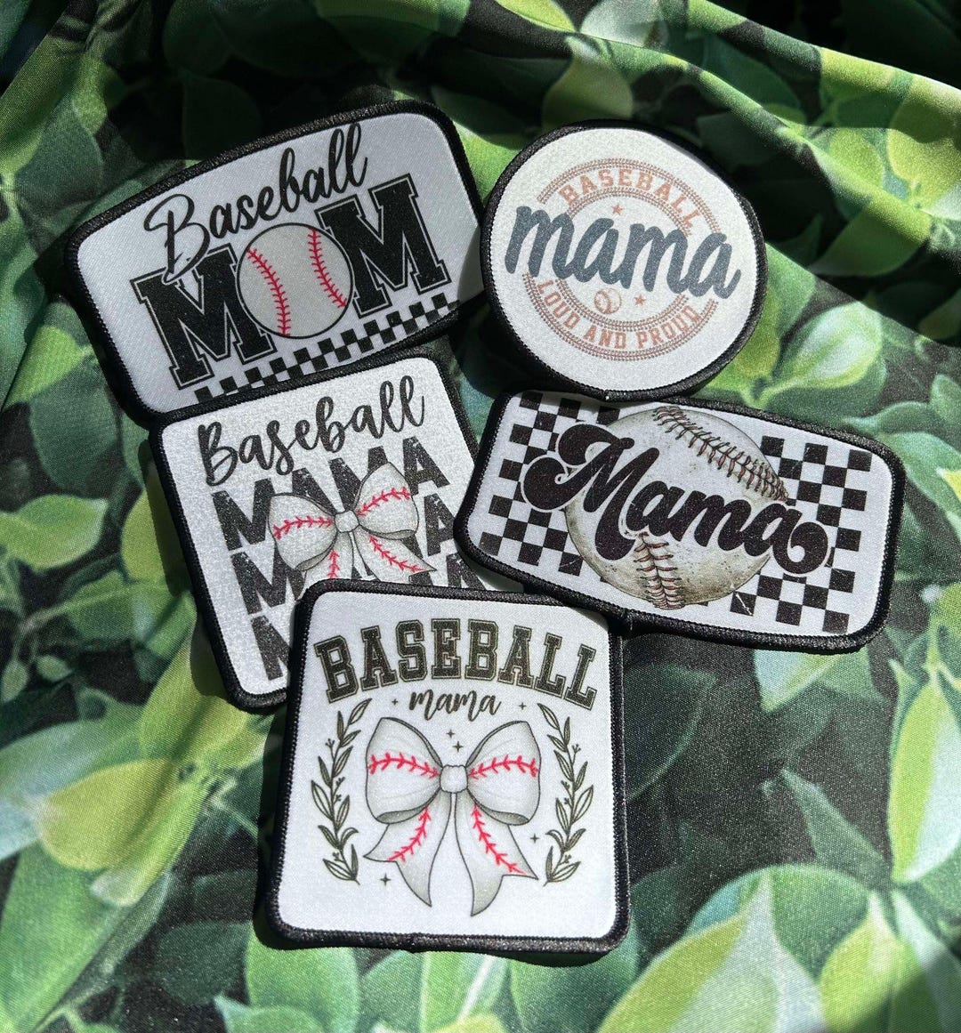 Baseball Mama Iron-on Patches: Sports Mom Trucker Hat Embellishments - Etsy