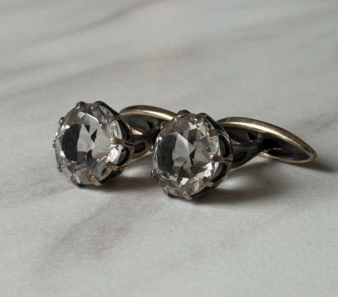 Vintage USSR Russian Sterling Silver 875 / Rock Crystal Soviet ...
