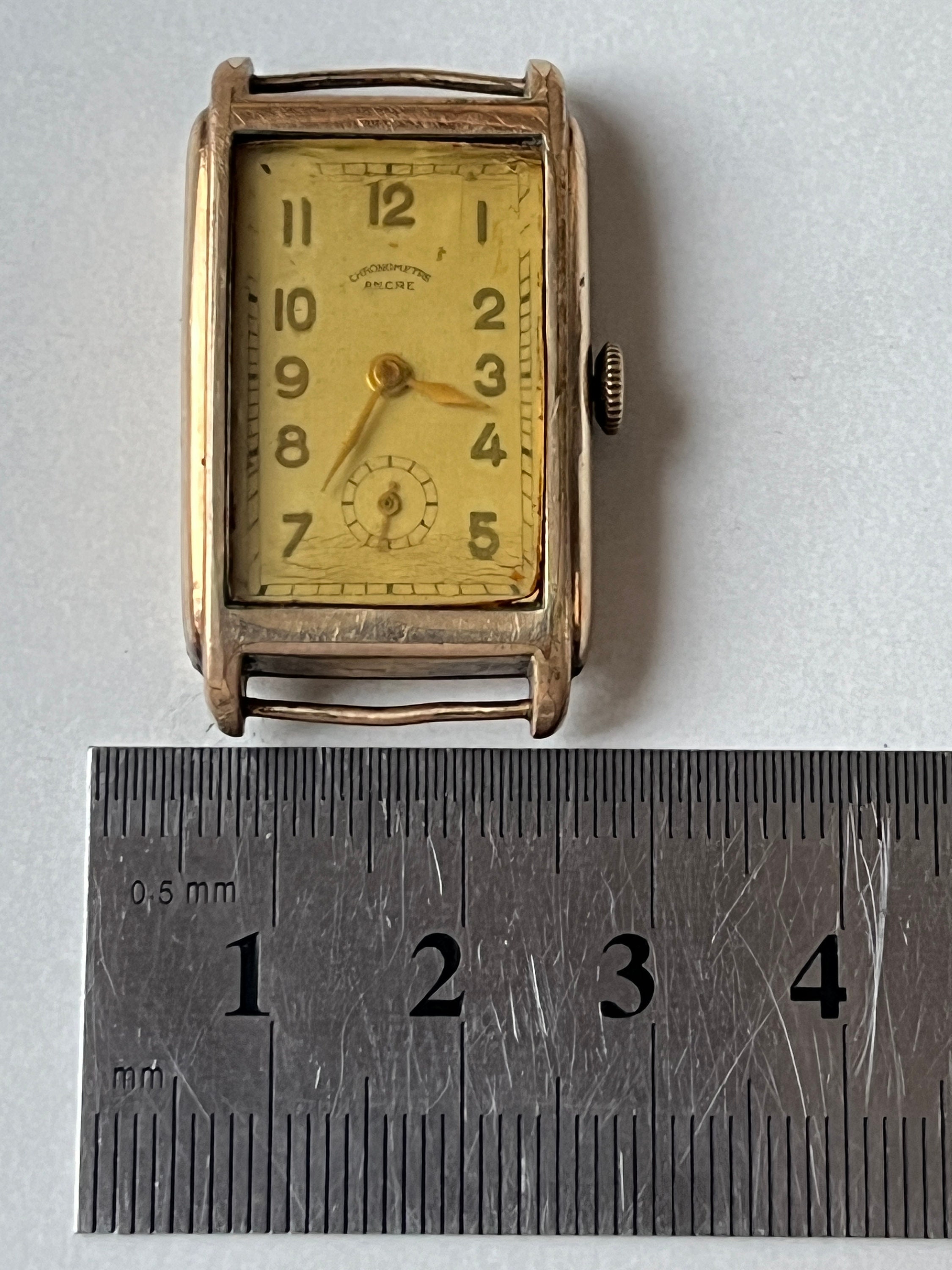 Vintage WW2 Military Rectangular Watch Chronometre Ancre - Etsy