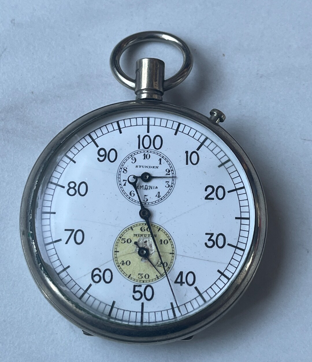Lemania Split Seconds Chronograph Old Antique Rattrapante Stopwatch Cir ...