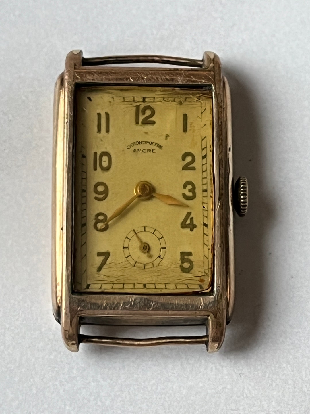 Vintage WW2 Military Rectangular Watch Chronometre Ancre - Etsy