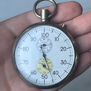 Lemania Split Seconds Chronograph Old Antique Rattrapante Stopwatch Cir ...