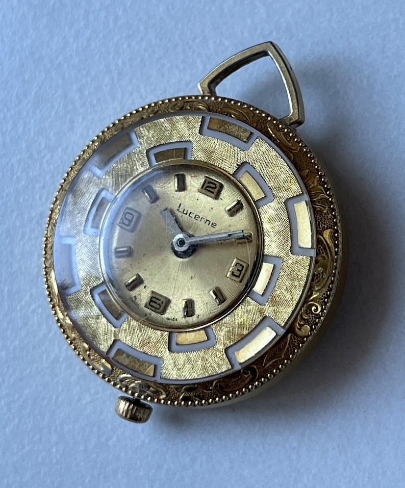 Vintage Swiss Made Gold Tone Pendant Watch Lucerne - Etsy