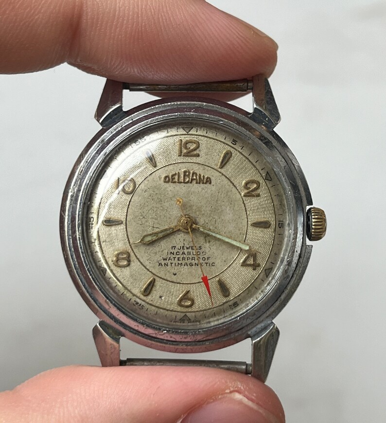 1950's Vintage Swiss DELBANA Wrist Watch 17 J. - Etsy