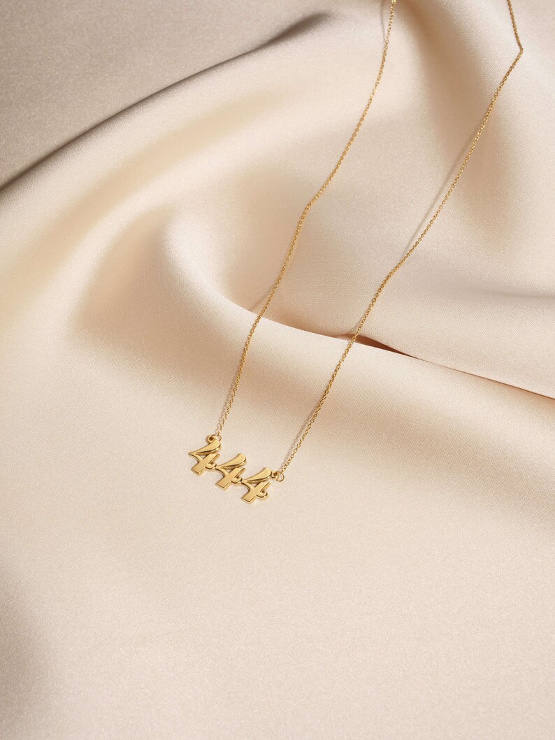 Angel Number Necklace, 18k Gold Plated, Luxury Quality, Dainty, 111 222 ...