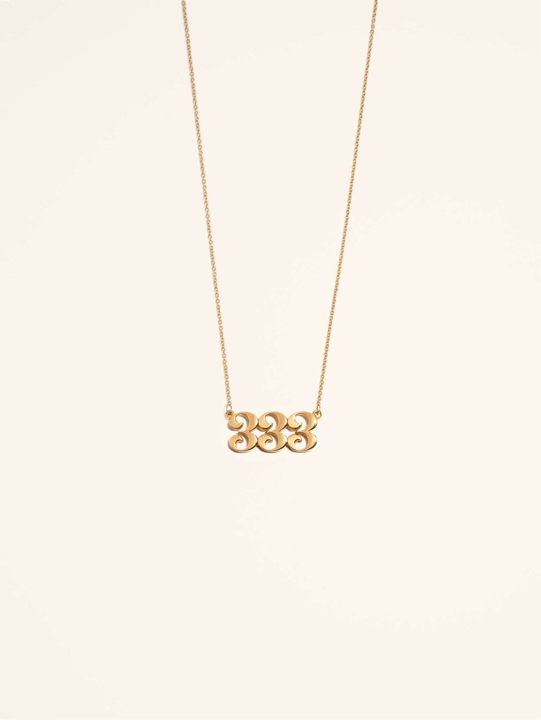 333 Gold Necklace Angel Number 333 Gold Necklace Gift for Her Luxury ...