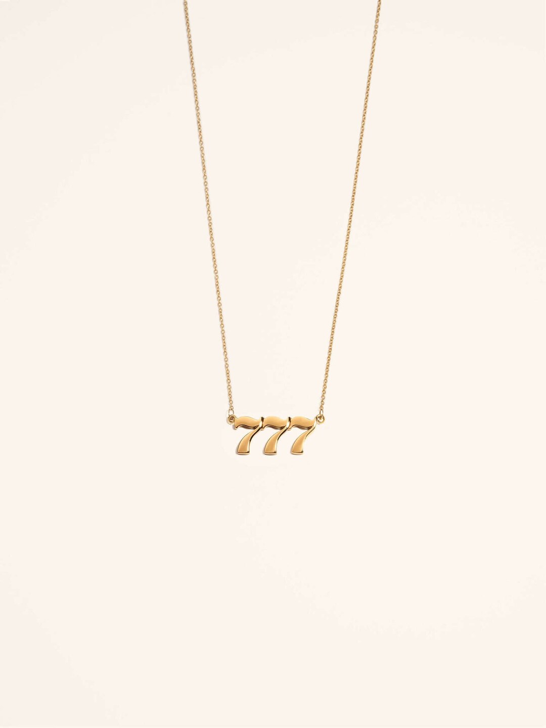 Angel Number 777 Gold Necklace - Etsy