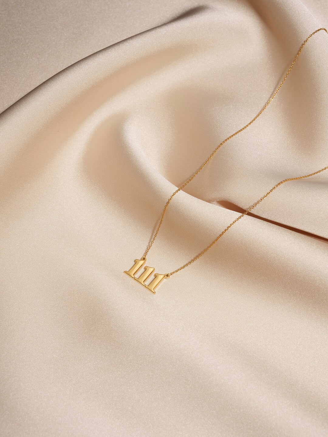 Angel Number Necklace, 18k Gold Plated, Luxury Quality, Dainty, 111 222 ...