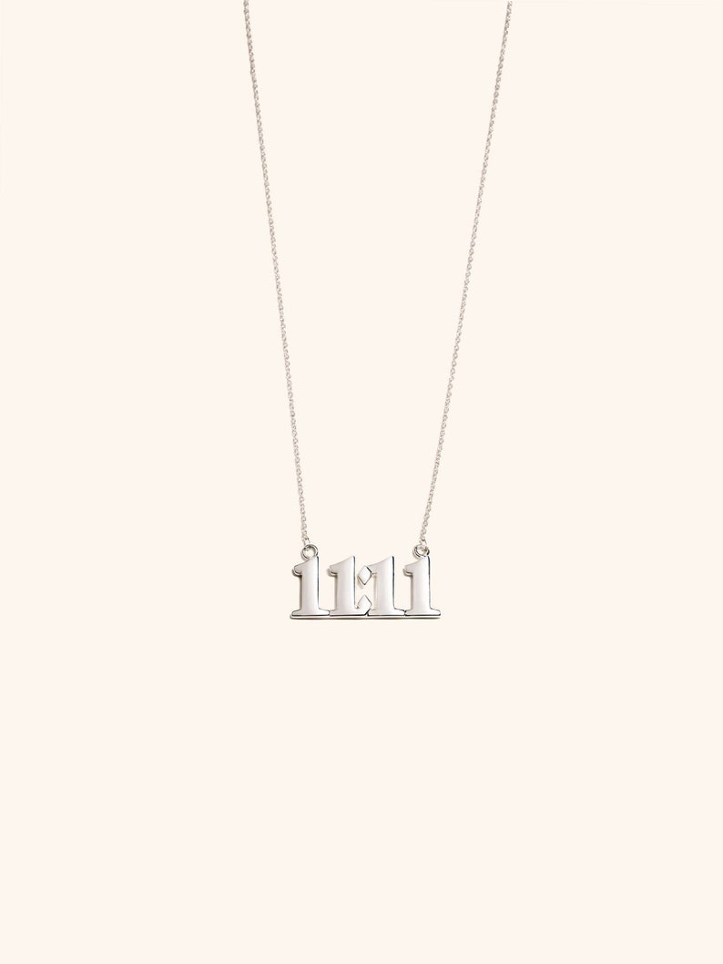 11:11 Necklace Angel Number 1111 Necklace Silver Luxury Quality - Etsy