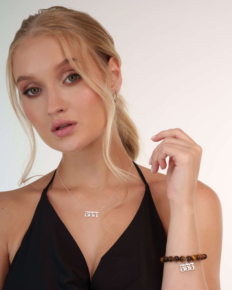 Angel Number 555 Silver Necklace - Etsy