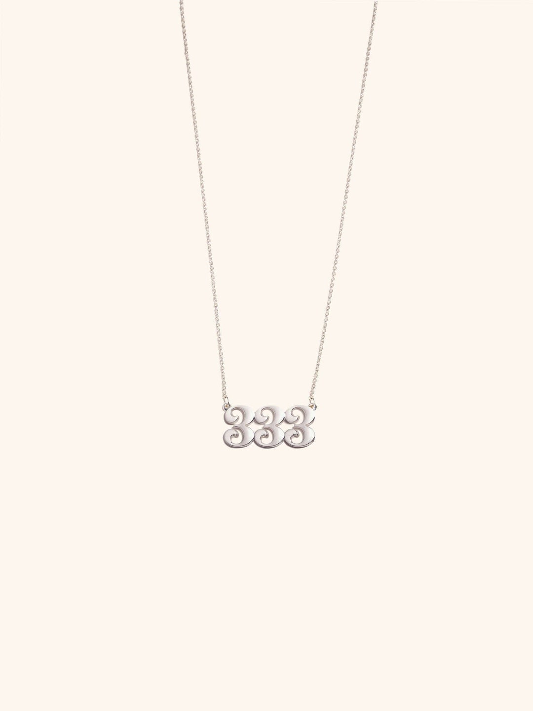 333 Silver Necklace Angel Number 333 Necklace Luxury Gift for Spiritual ...