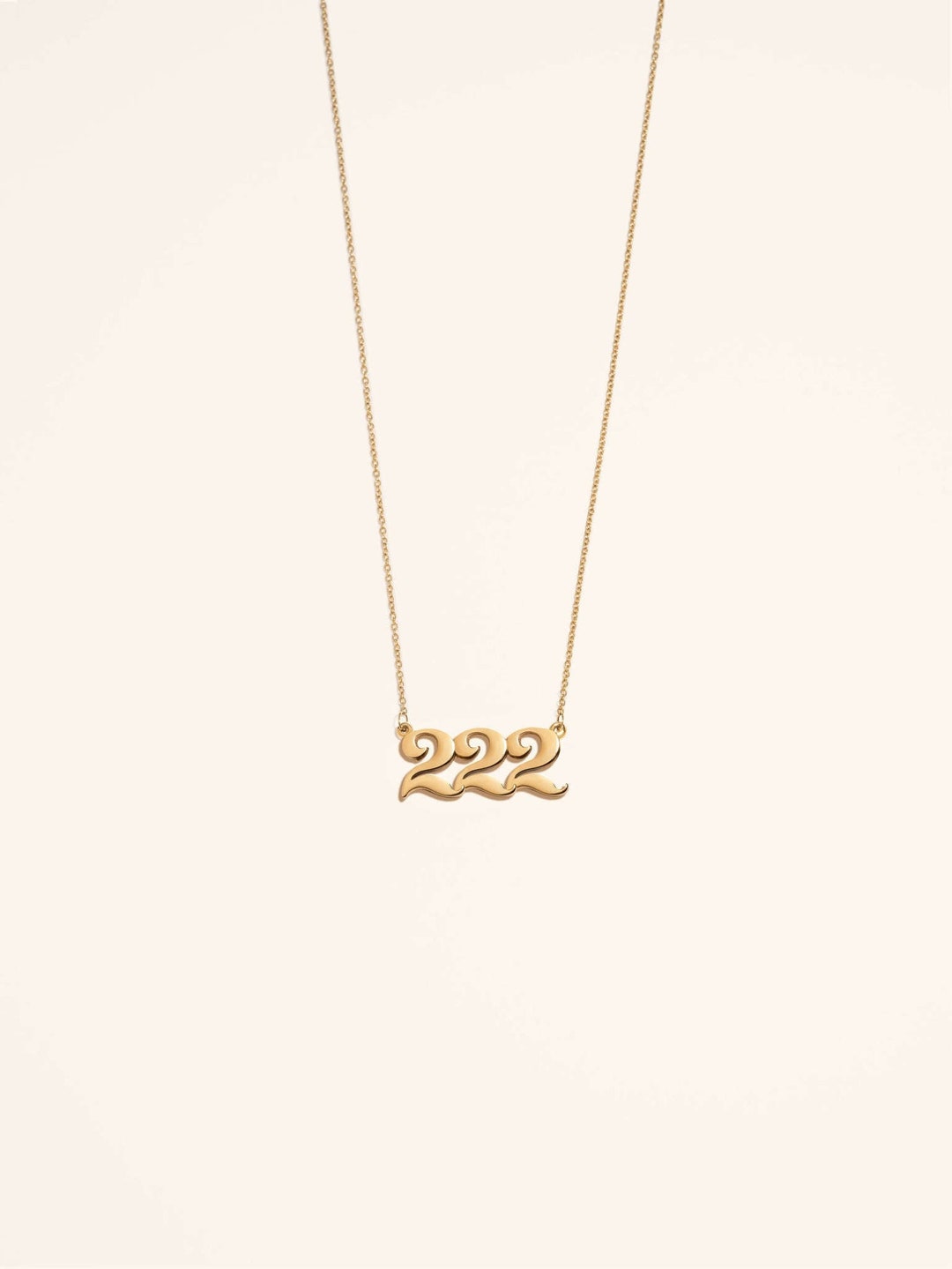 222 Gold Necklace Angel Number Jewelry Luxury Quality Gift for Her 18k ...
