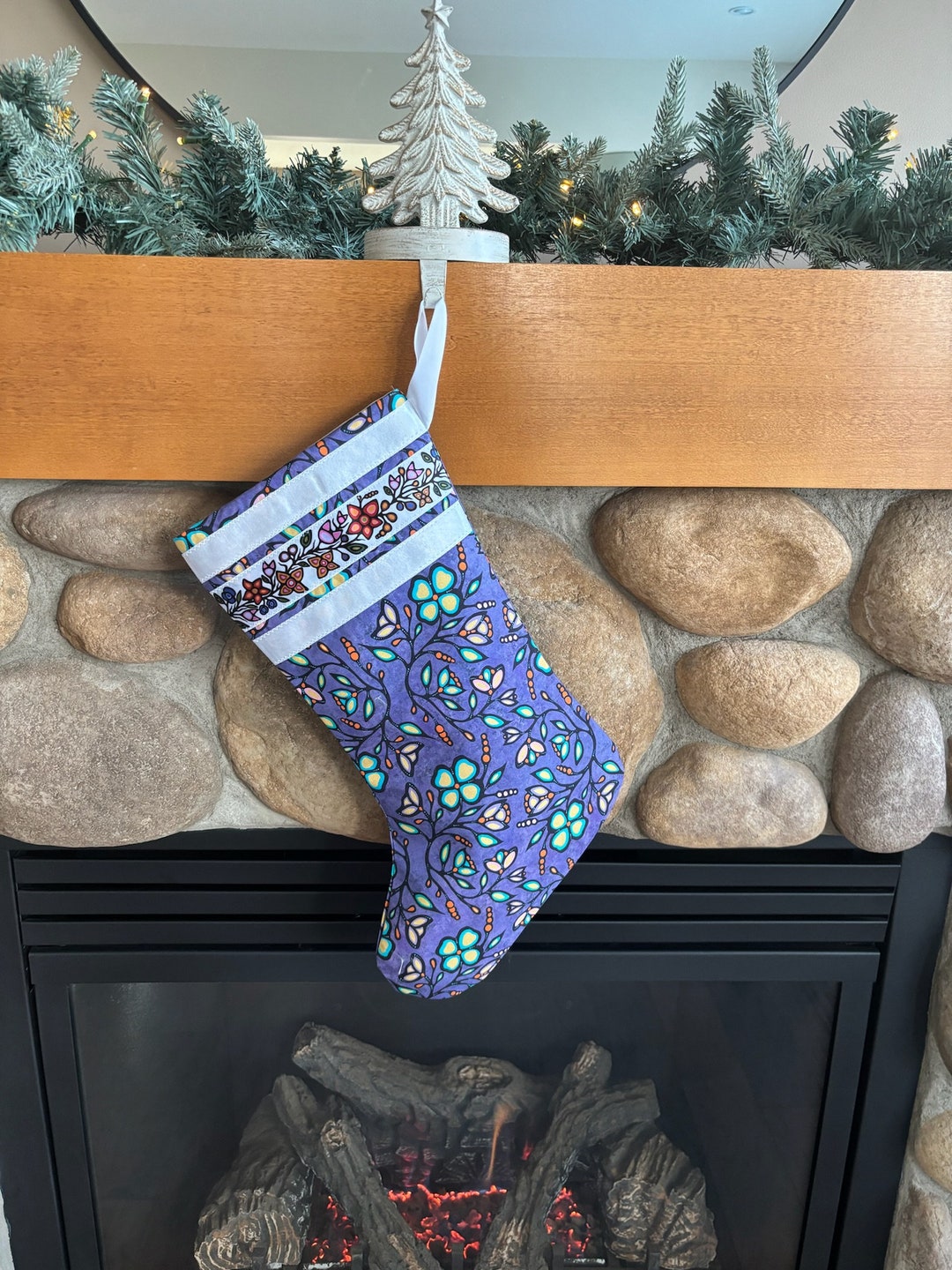 First Nations/indigenous/tribal/native Christmas Stocking Purple ...