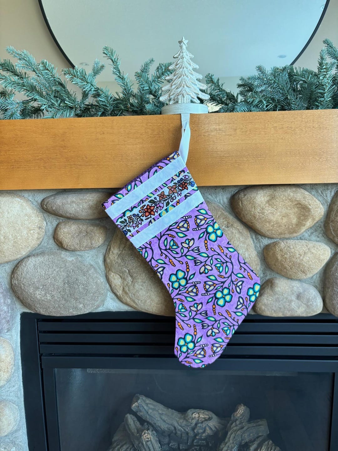 First Nations/indigenous/tribal/native Christmas Stocking Pink Woodland ...