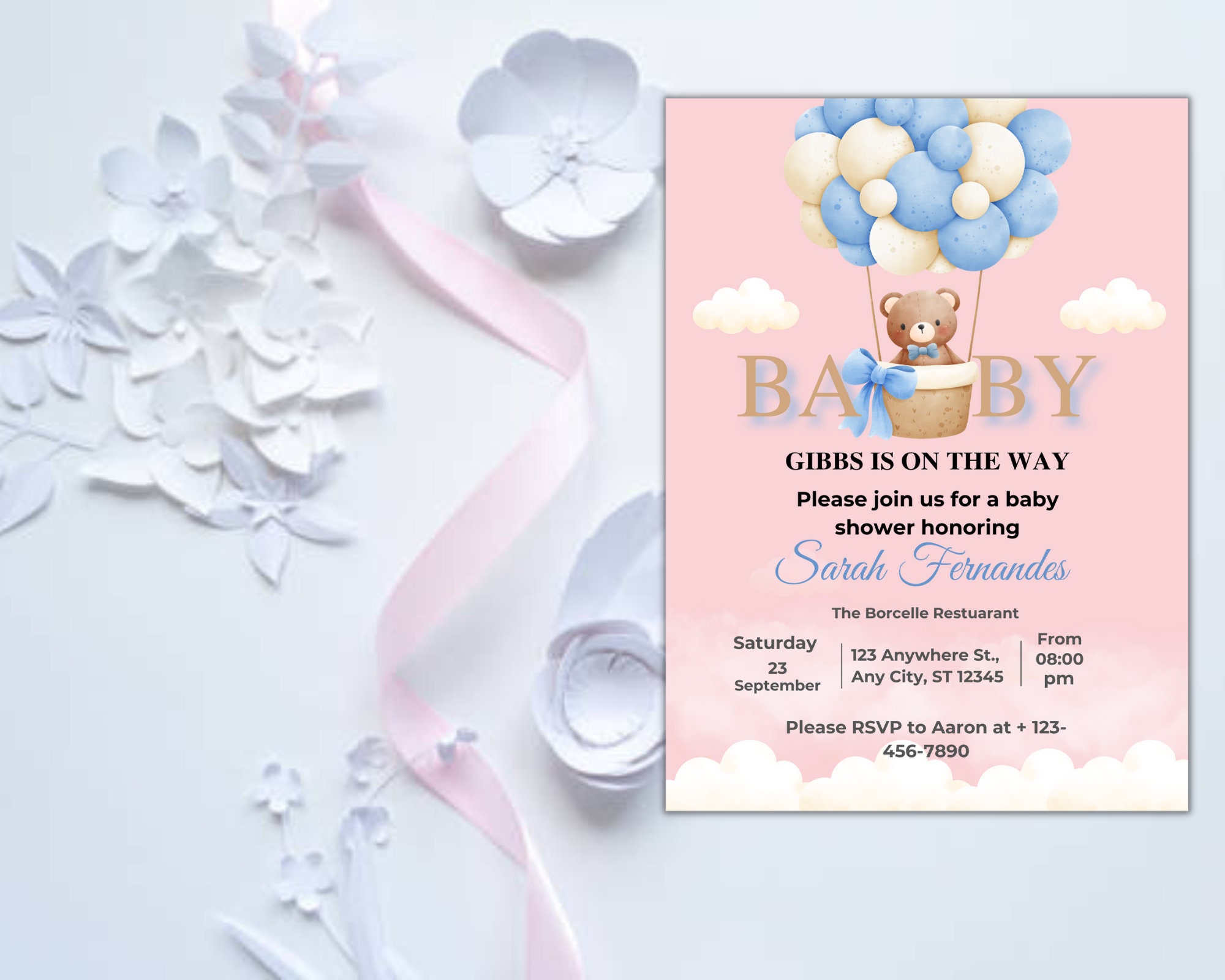 Digital Baby Shower Invitations Customizable Templates for Your Special ...