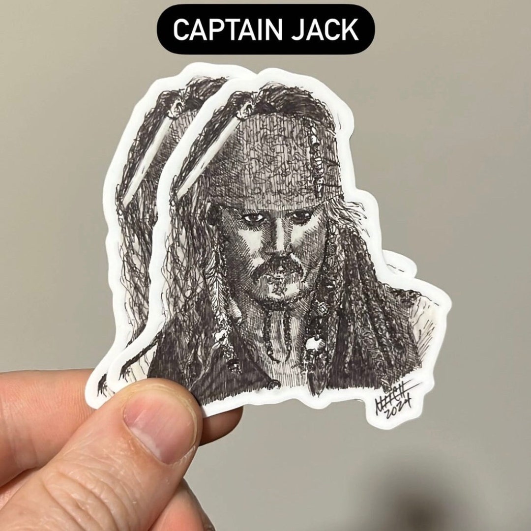 Captain Jack Pirate Sticker - Etsy