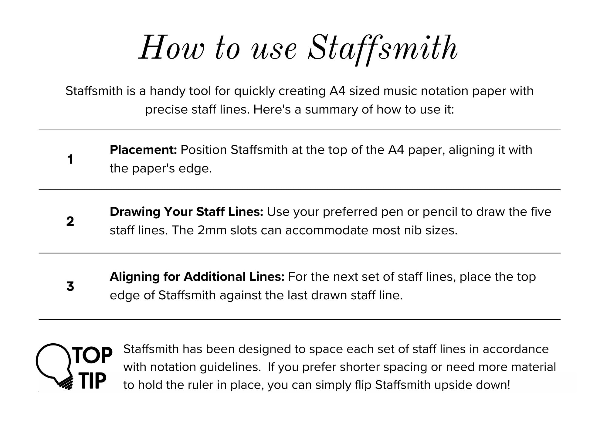 Music Staff Stencil - Create Staff Lines for Music Notation. Must Have ...