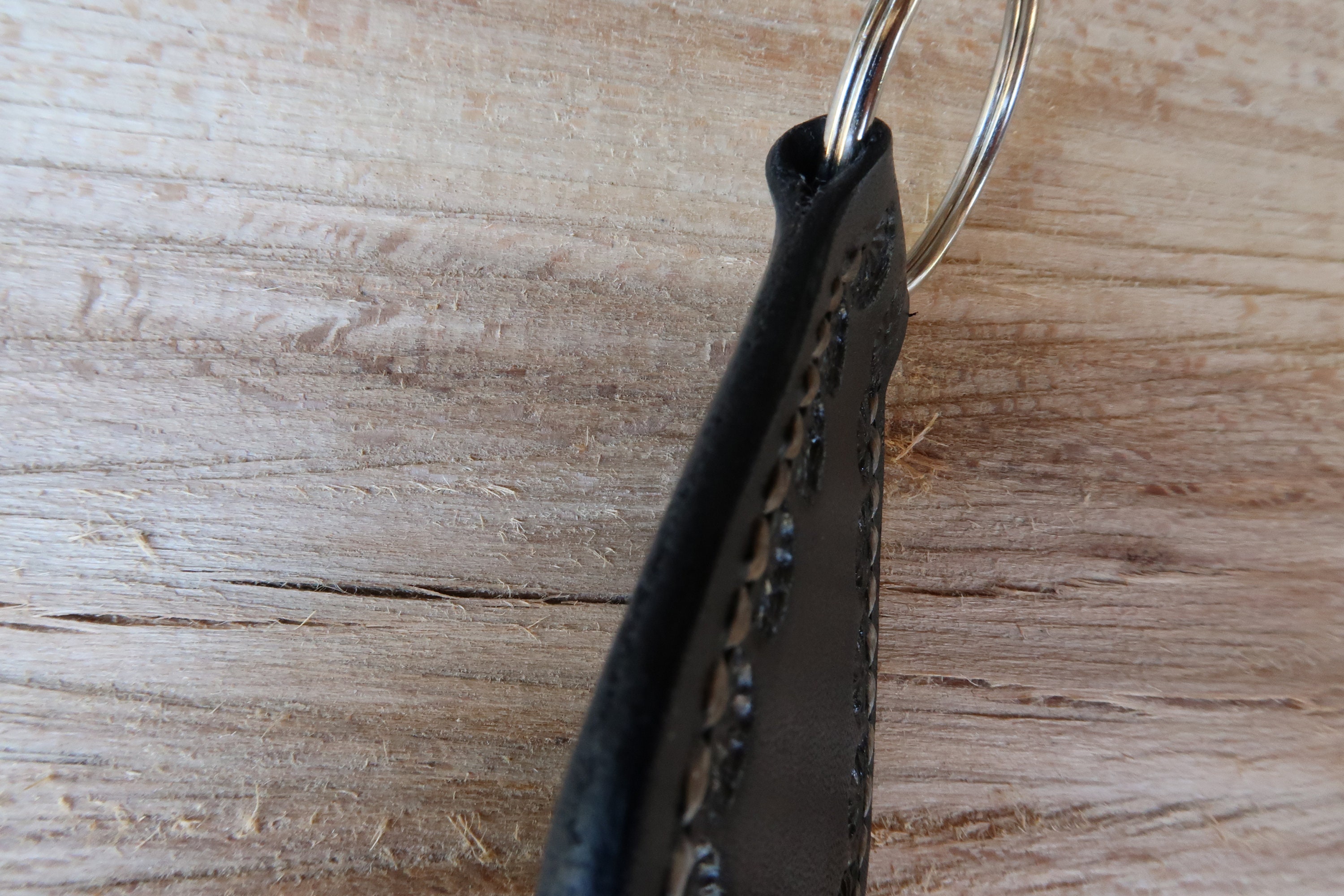Teardrop Leather Keyring - Etsy