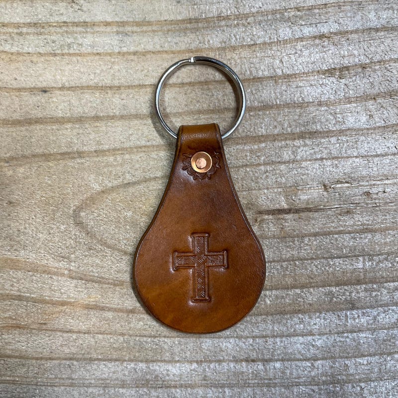 Cross Keychain - Etsy