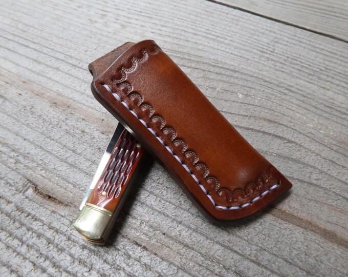Case Trapper Leather Knife Sheath HD 8/9 Oz / Handsewn / Right Hand - Etsy