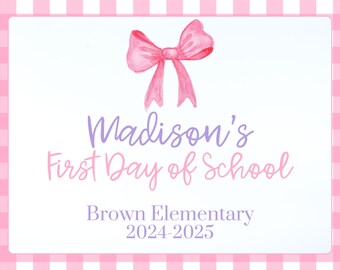 Back to School - First Day of School Sign - Books, Blue - Etsy