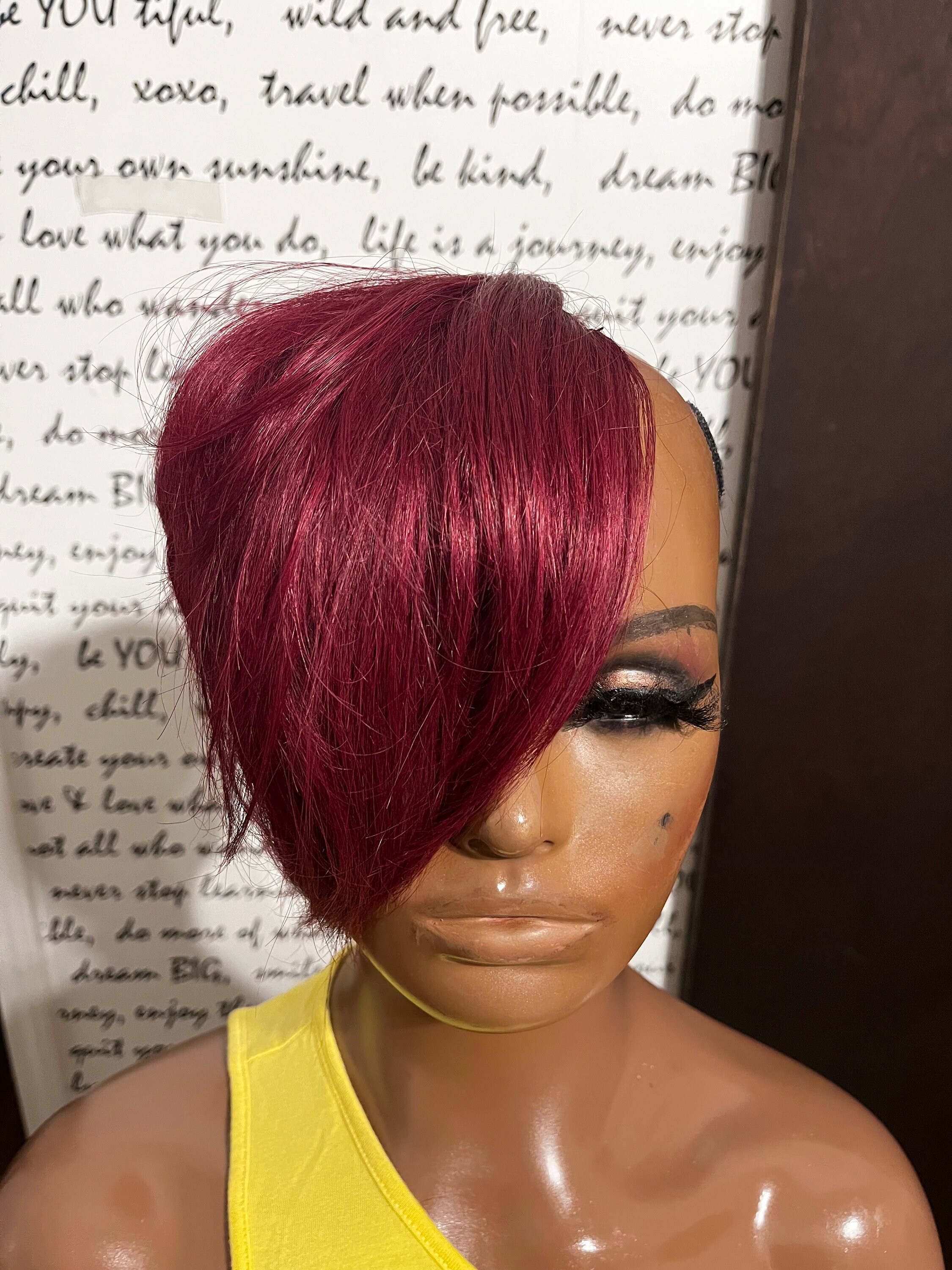 Marley Human Hair Detachable Clip on Topper Sidepiece Wig Short Human ...