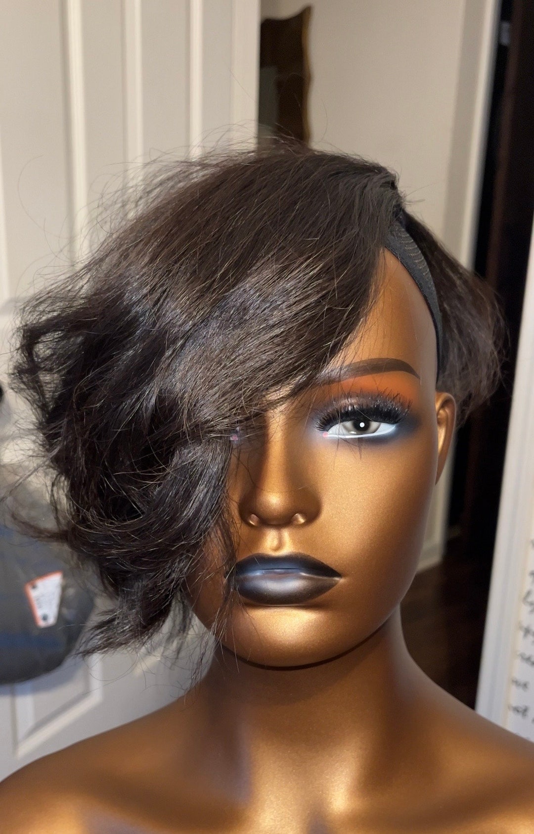 Wendy - Human Hair | Detachable Clip on Topper | Sidepiece Wig | Short ...