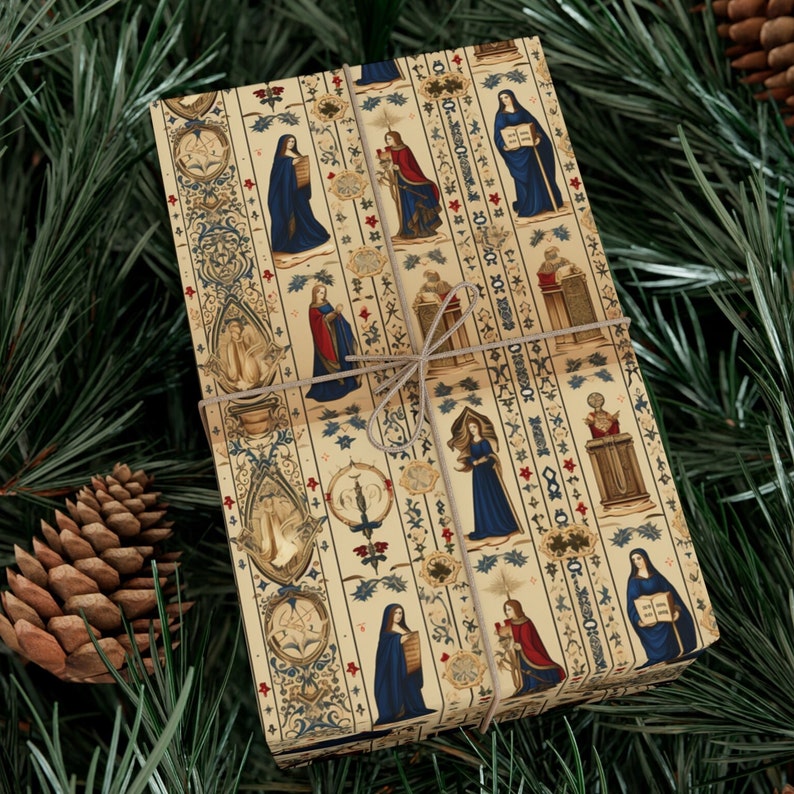 Gold Parchment Medieval Cathedral Style Gift Wrapping Papers: - Etsy