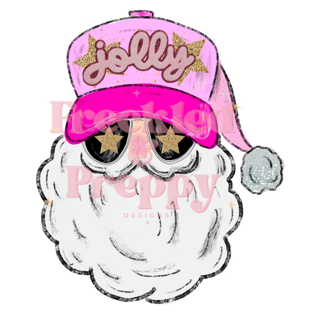 Preppy Santa Trucker Patch Hat Christmas PNG Sublimation DTF DTG - Etsy
