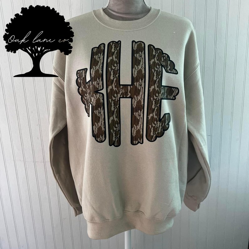 Scallop Bottomland Camo Monogram SHORT SLEEVE TSHIRT - Etsy