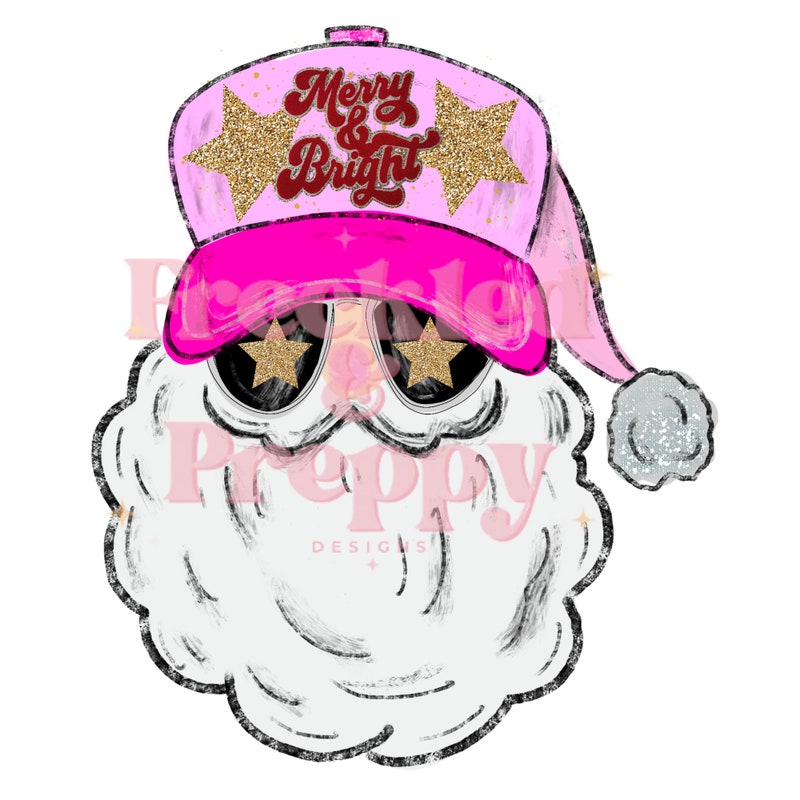 Preppy Santa - Etsy