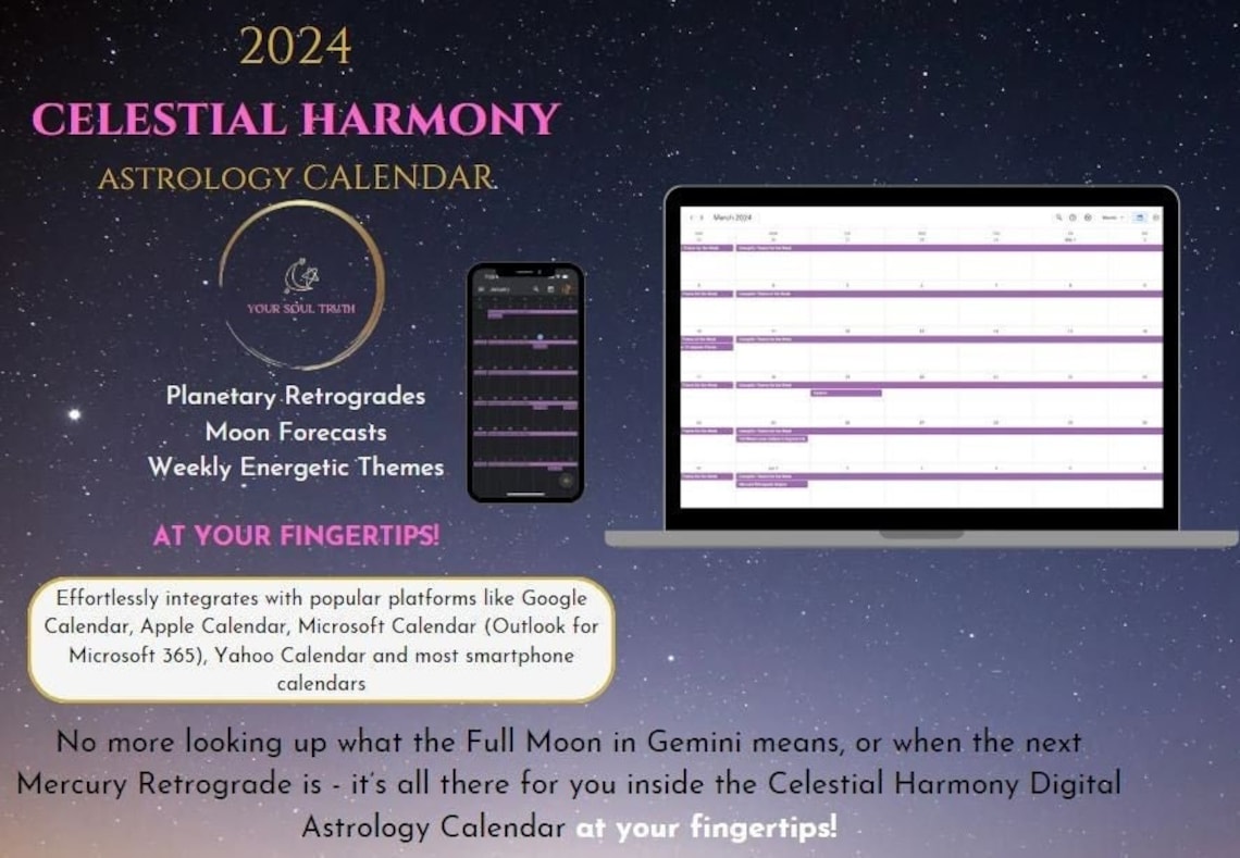 Celestial Harmony 2024: Astrology Calendar With Planetary Insights ...