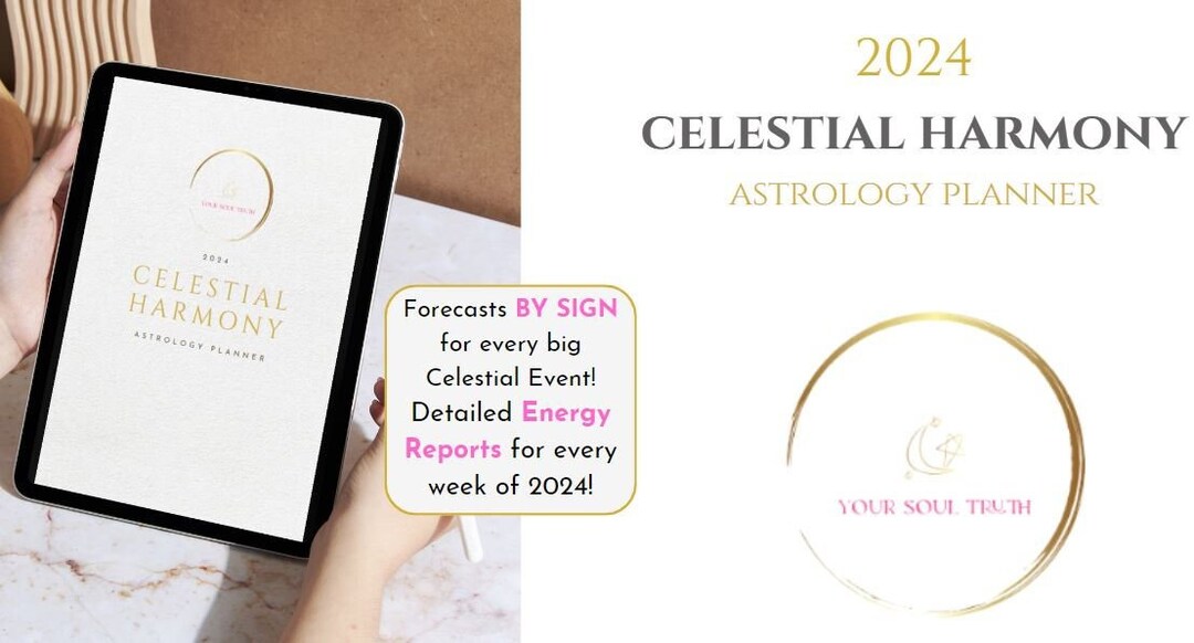 Celestial Harmony 2024: Digital Astrology Planner With Lunar ...