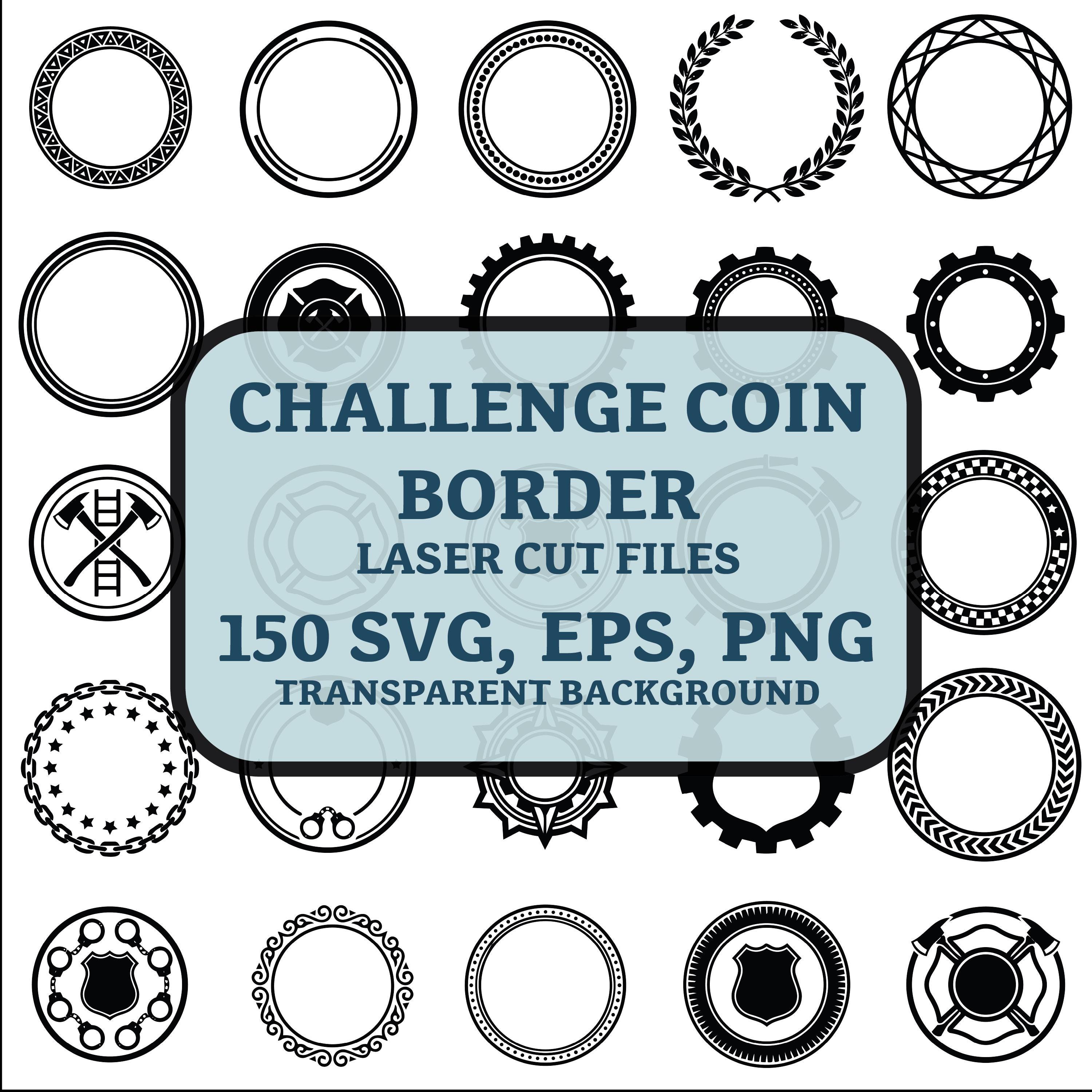 Challenge Coin Border Mega Bundle, 150 Coin Frame Designs, Military ...