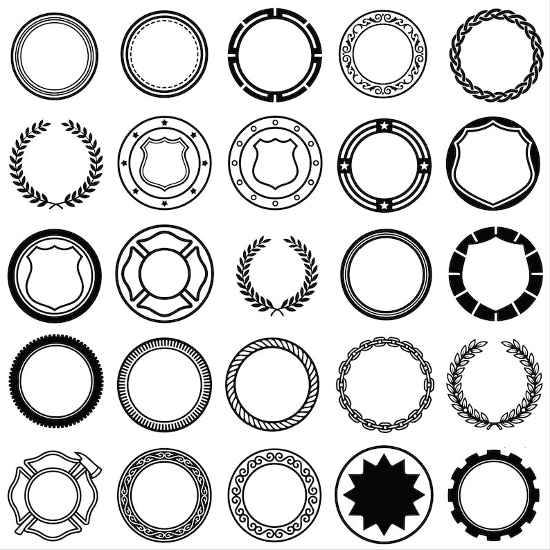Challenge Coin Border Mega Bundle, 150 Coin Frame Designs, Military ...