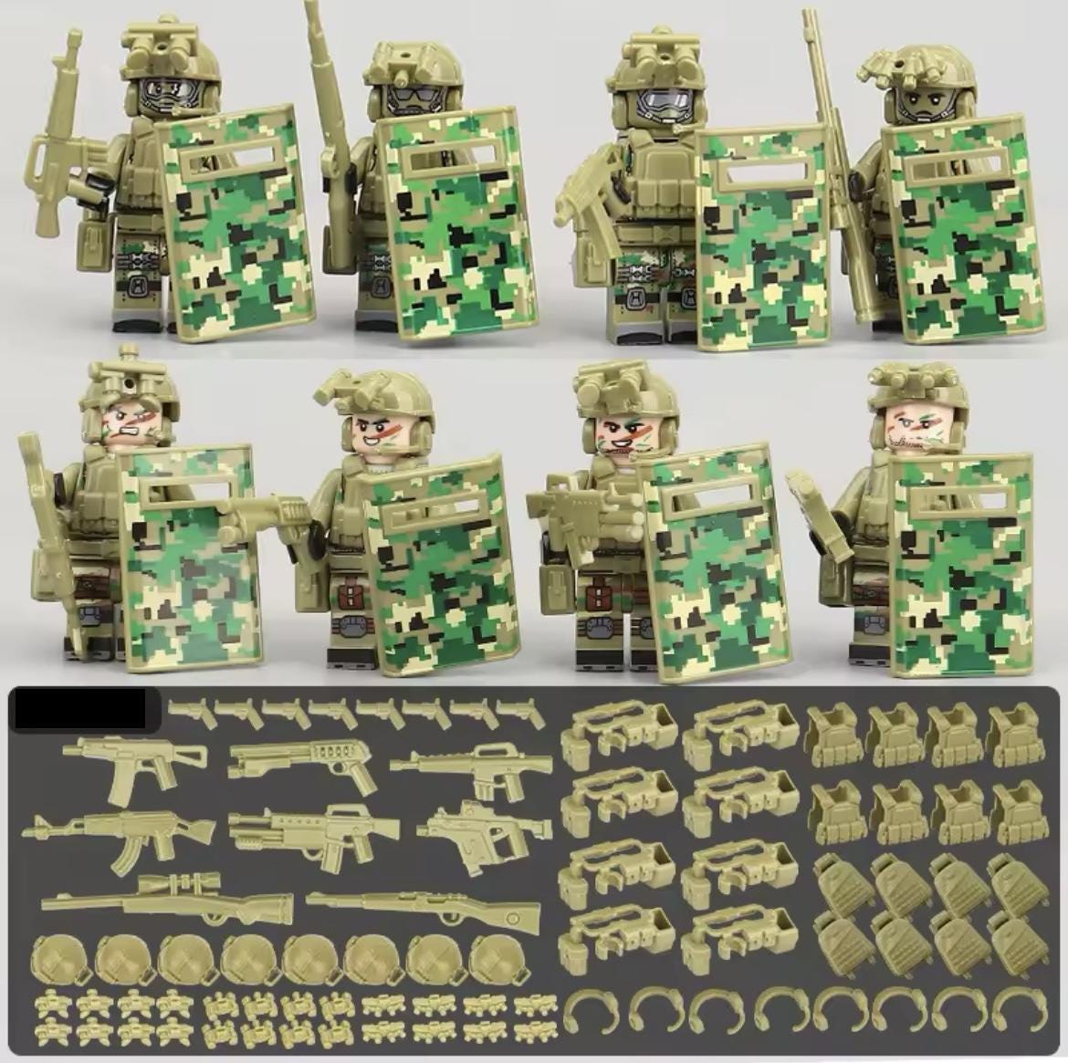 Custom LEGO Military Special Forces Soldiers Army Minifigures Men ...