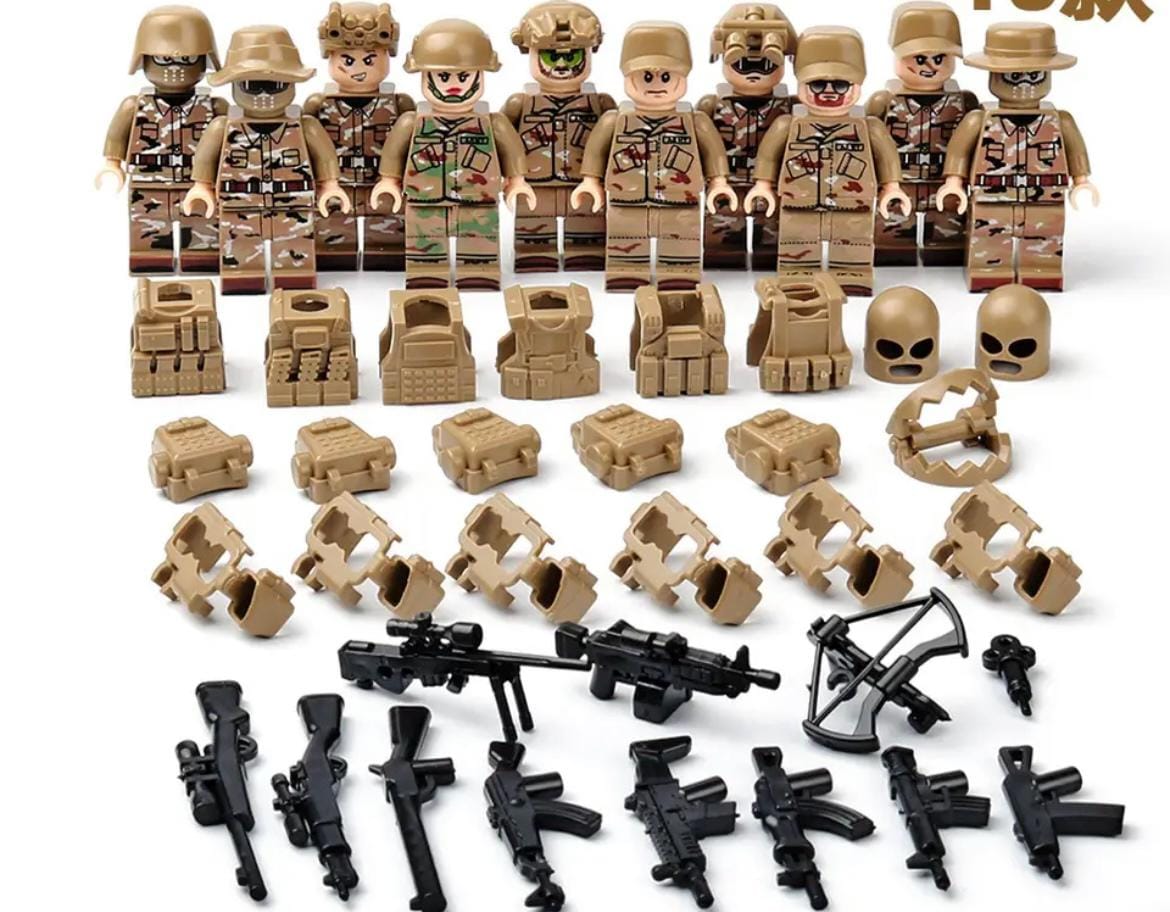 Custom LEGO Military Special Forces Soldiers Army Minifigures Men ...